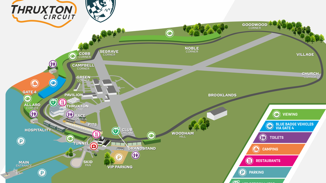 Thruxton Circuit Map - Thruxton Circuit