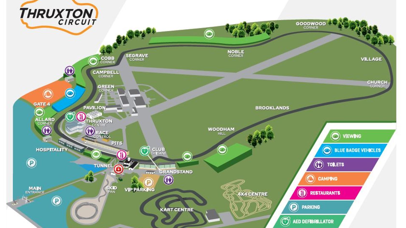 Thruxton Circuit Map