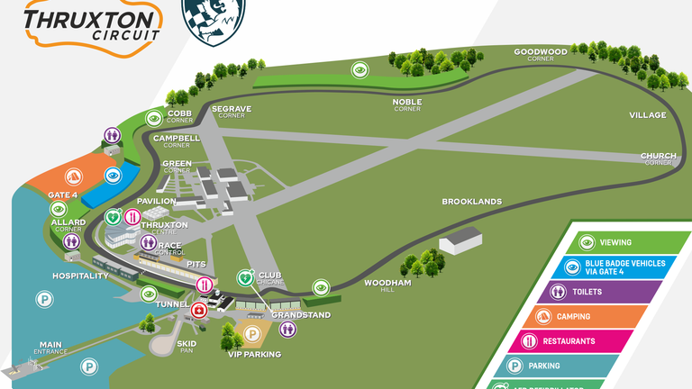 Thruxton Venue Map - Thruxton Circuit
